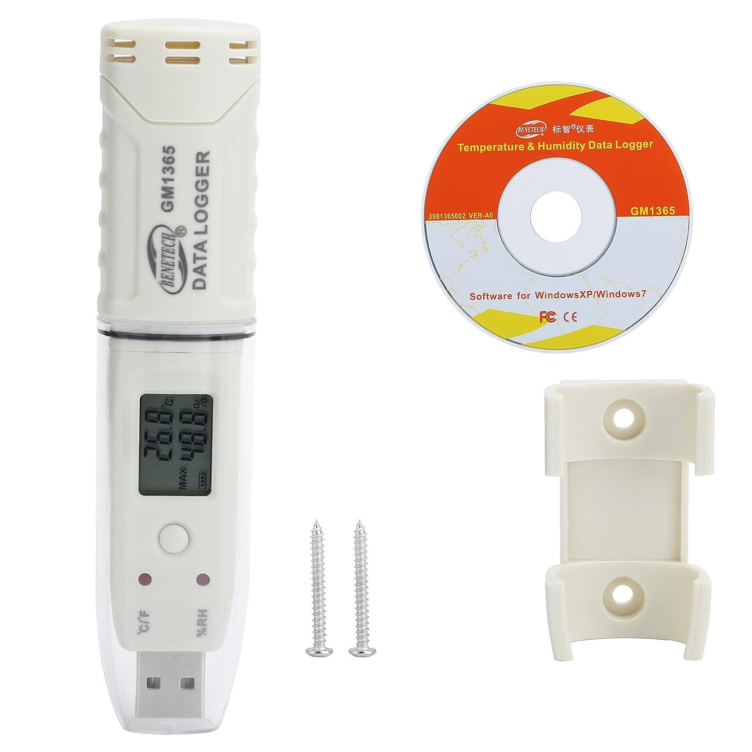 USB Temperature Humidity Data Logger Recorder Tester, Digital ...