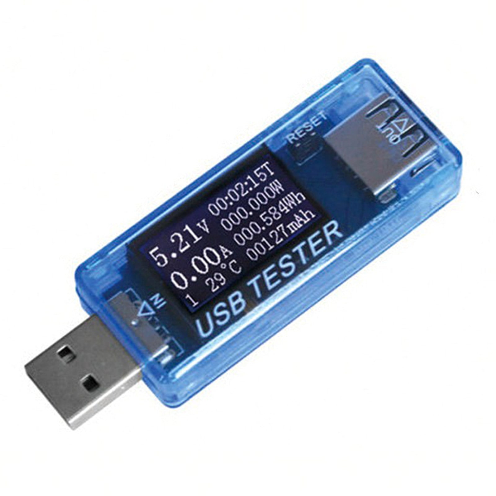 USB Tester Current Voltage Capacity Timing Power Wh Temperature Display ...