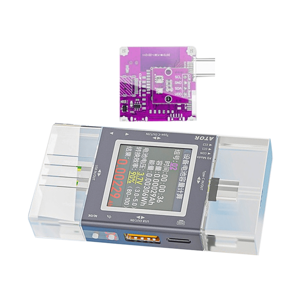 USB Tester Multi-Function Digital Display Voltage Current Monitor Power ...