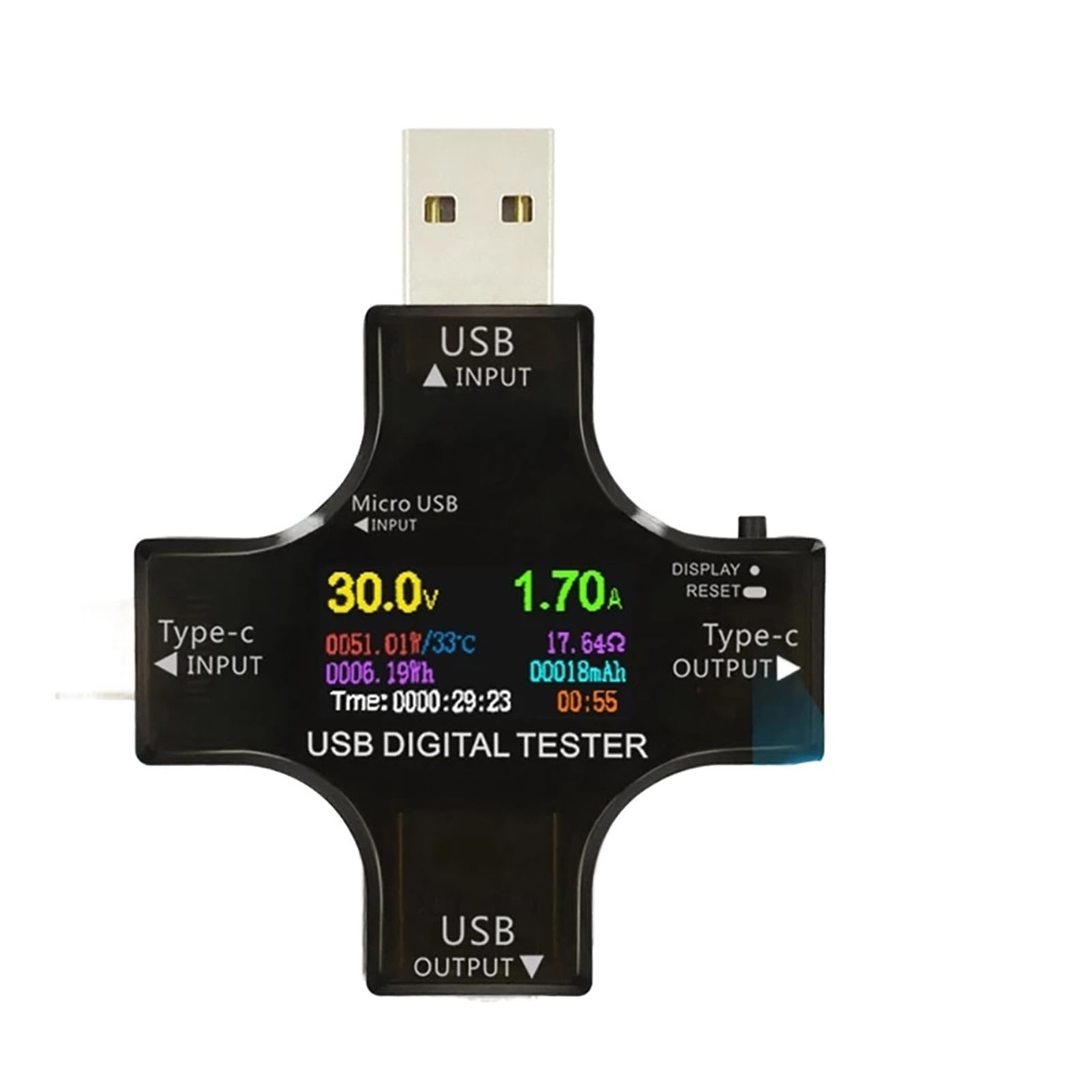 USB Tester Voltmeter Wireless DC Voltmeter Current Voltage USB-C PD ...