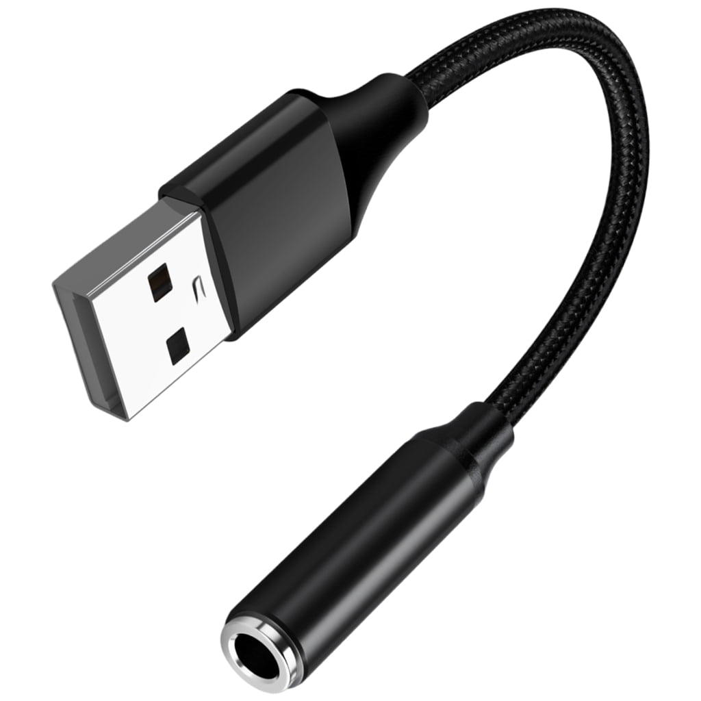 USB To 3.5mm Auxiliary Cable Durability Braided Wire For HiFi Music ...