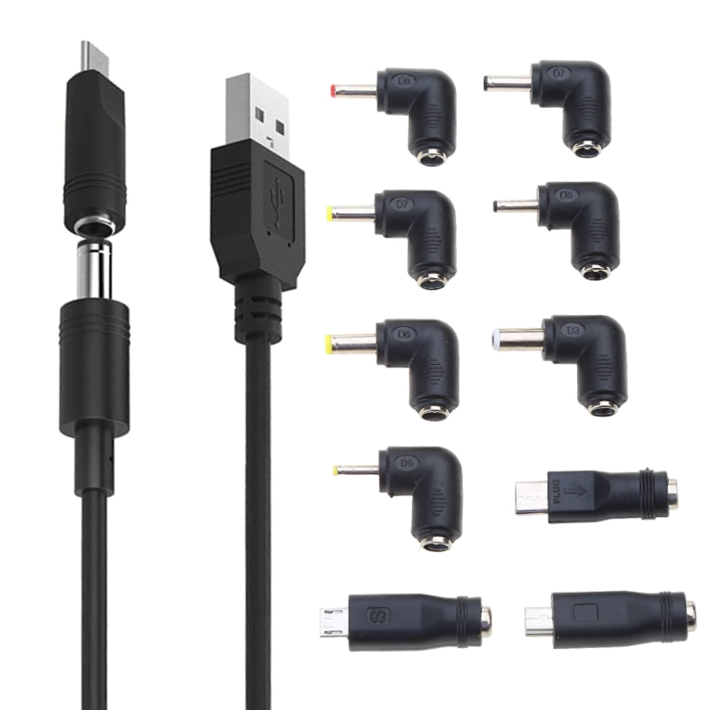USB To DC5V Power Cable with 10 Adapters USB To DC5V Jacks Charging Cord - Walmart.com
