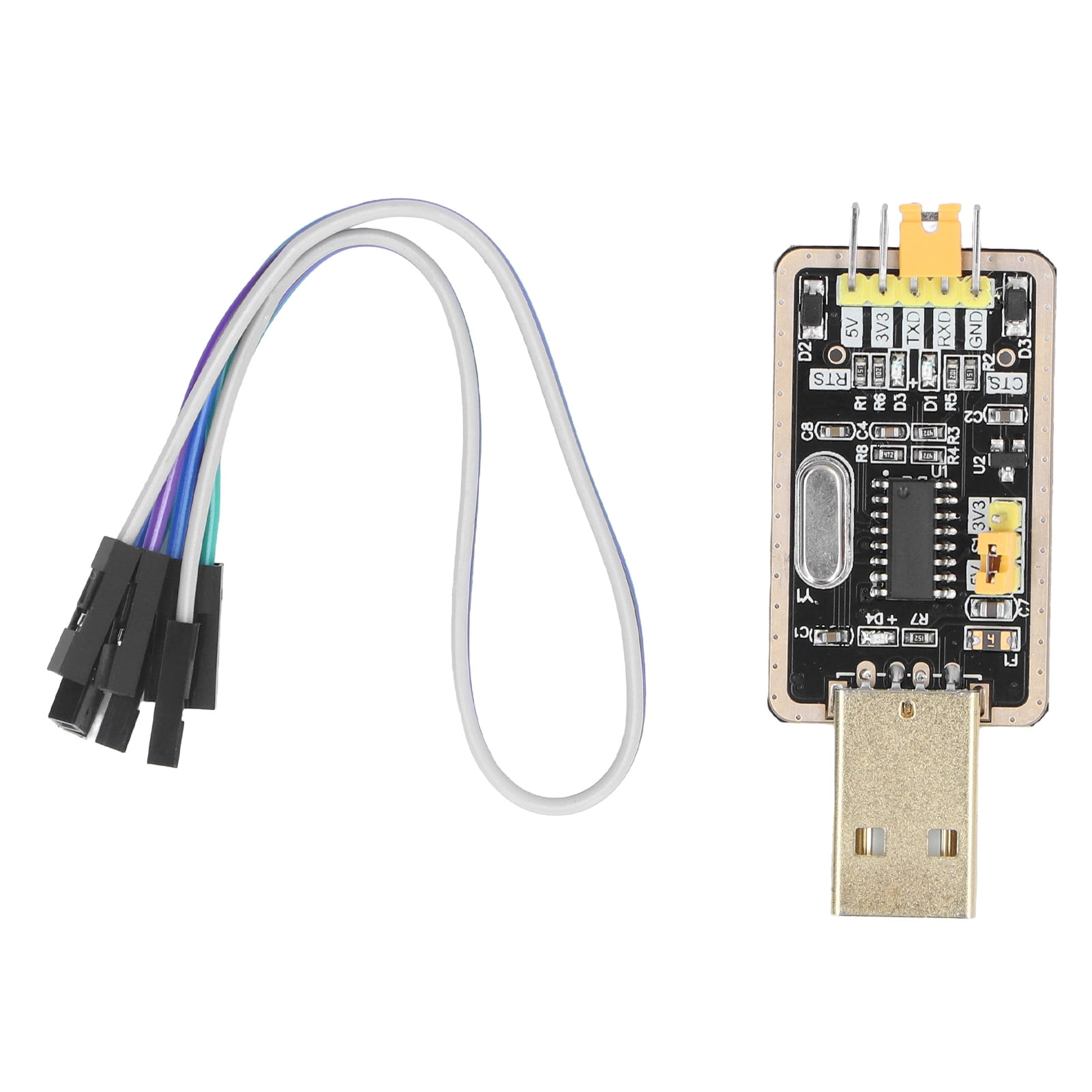 USB To TTL Serial Adapter Module 3.3V 5V With Debug Cable For Arduino & Raspberry Pi Projects ...