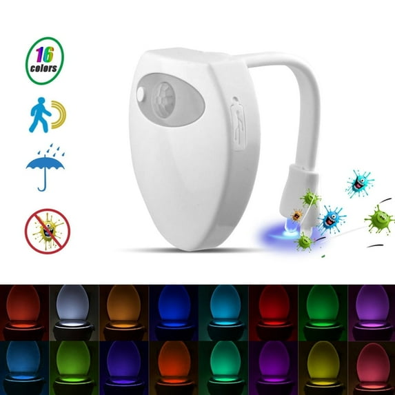 USB Toilet Light,16 Colors USB Charging LED Motion Induction Bathroom ...