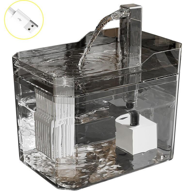 (USB-Transparent) USB Induction Automatic Water Drinking Fountain Water ...