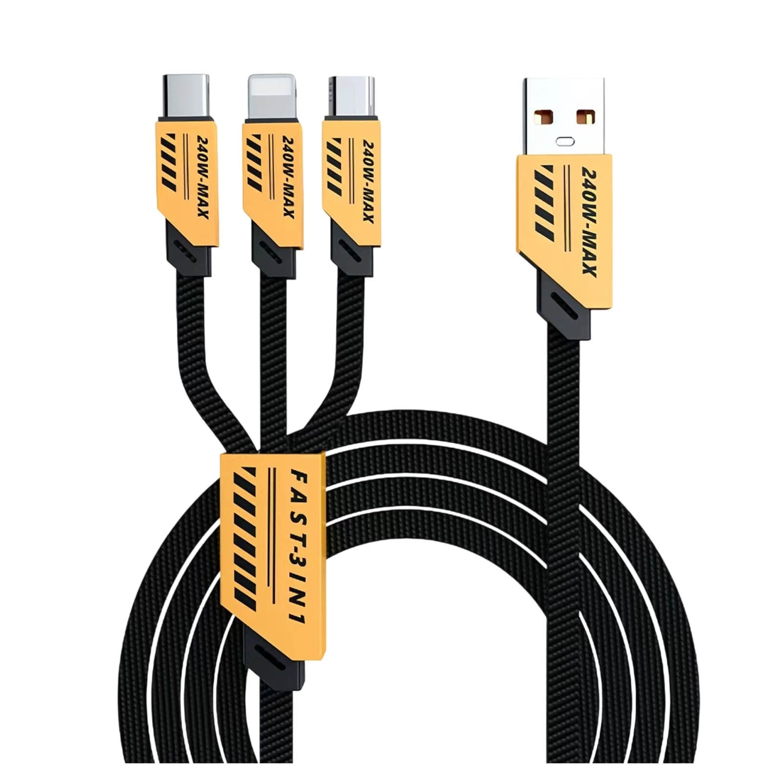 USB Triple Head Charging Cord Device Fast Charger Sync Data Wire For ...