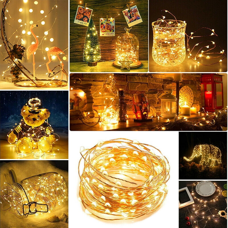 USB Twinkle LED String Fairy Lights Copper Wire Party Remote 5-20M 50 ...