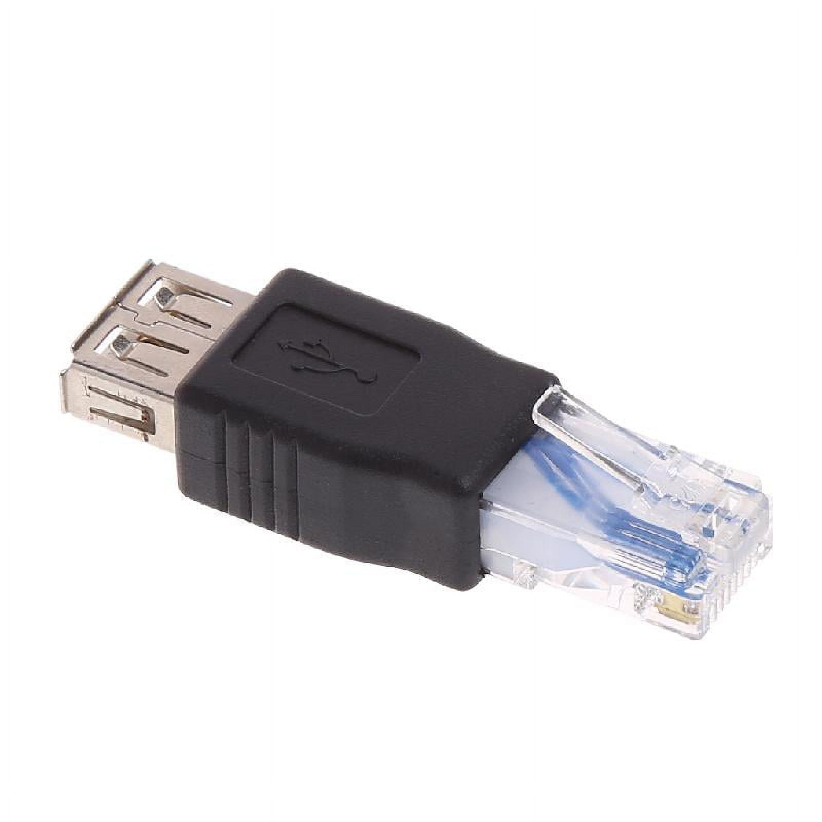 USB Type A Female To RJ45 Male Ethernet LAN Network Router Socket Plug ...