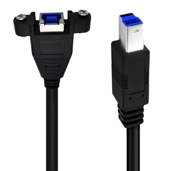 USB Type B Male to Type B Female Extension Cable with Screws Panel ...
