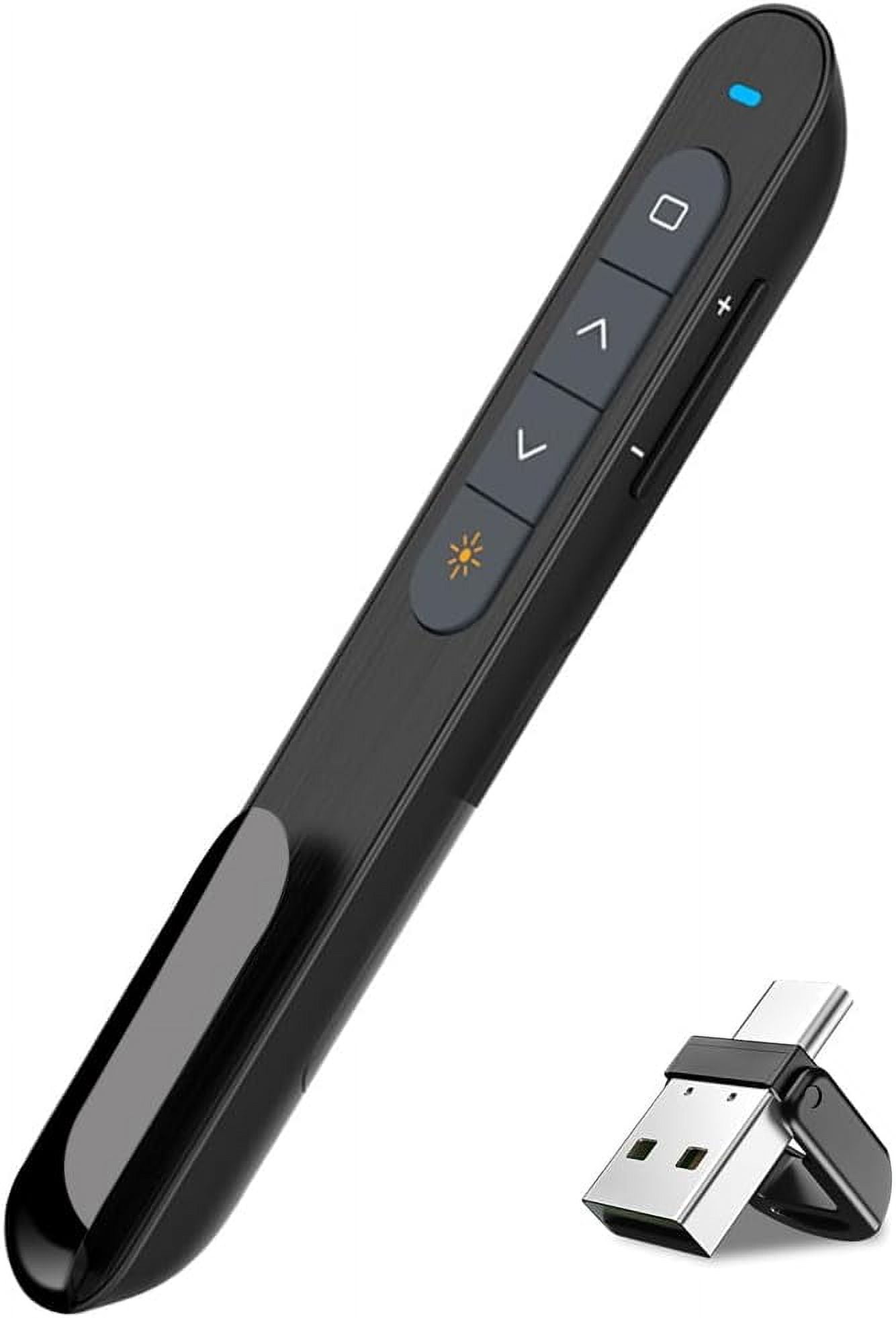 USB/Type-C 2 in 1 Presentation Clicker for Powerpoint, Hyperlink Volume ...