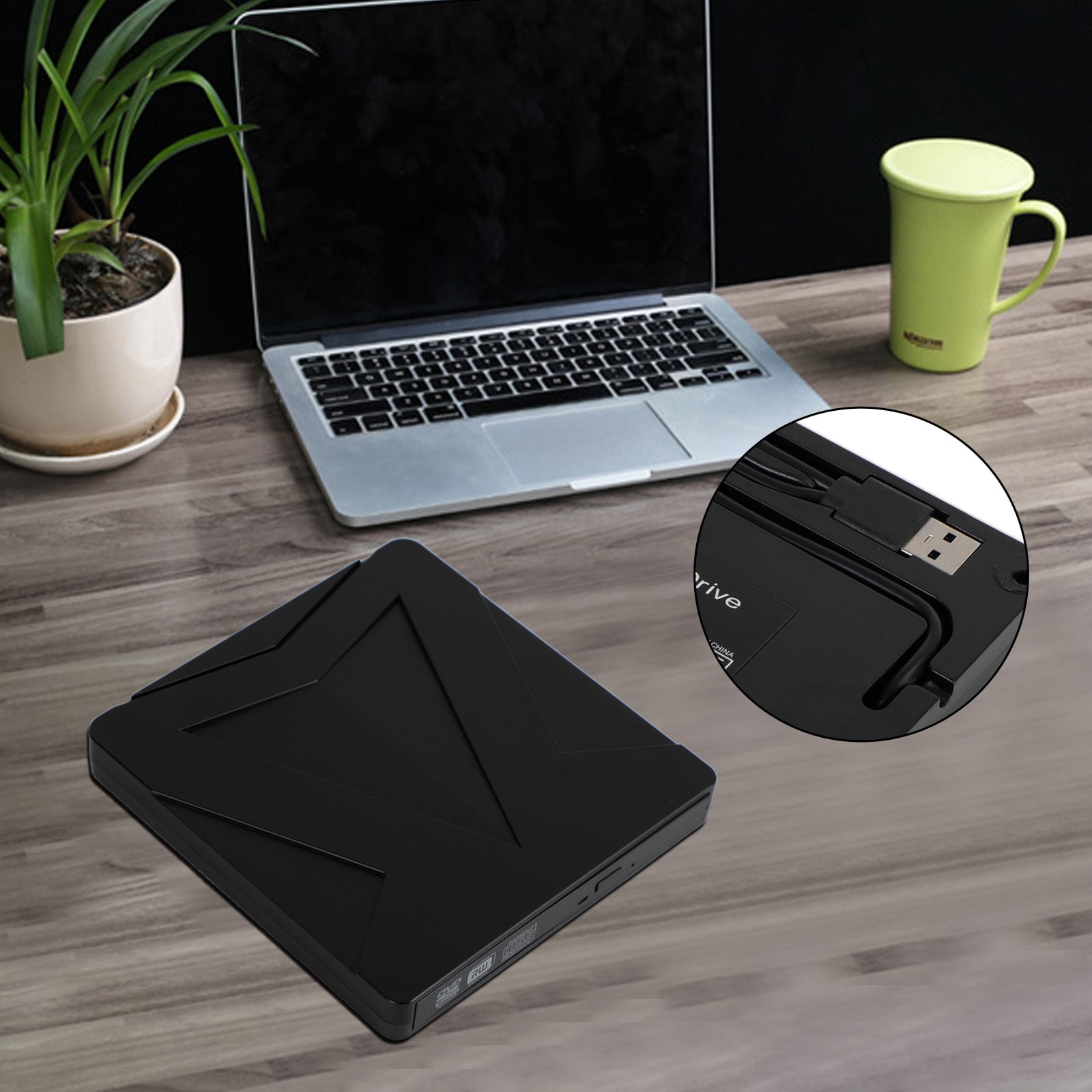 USB Type-C 7 IN 1 External ray Disc Writer Reader BD CD DVD Drive USB 3 ...