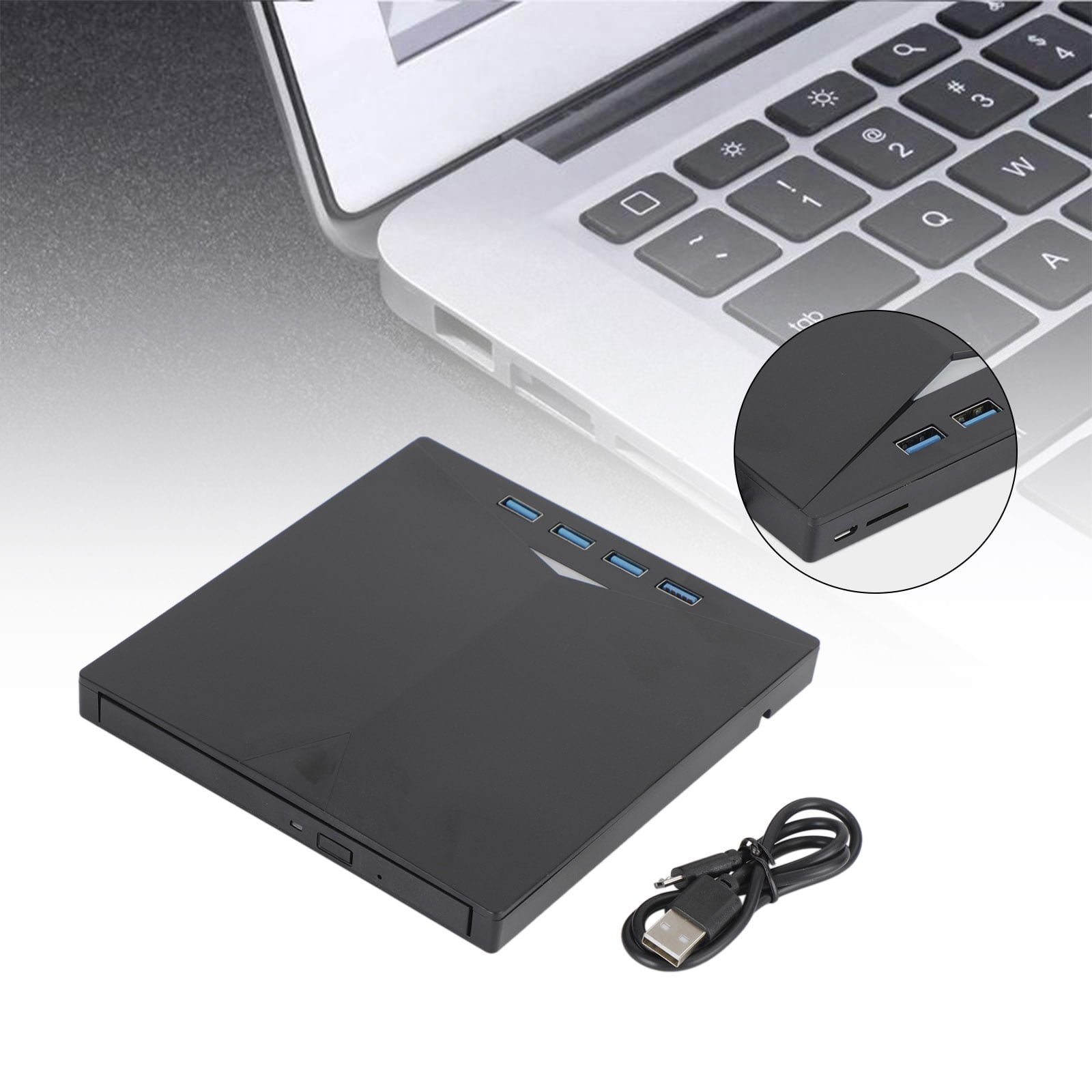 USB Type-C 7 IN 1 External ray Disc Writer Reader CD DVD Drive USB 3.0 ...