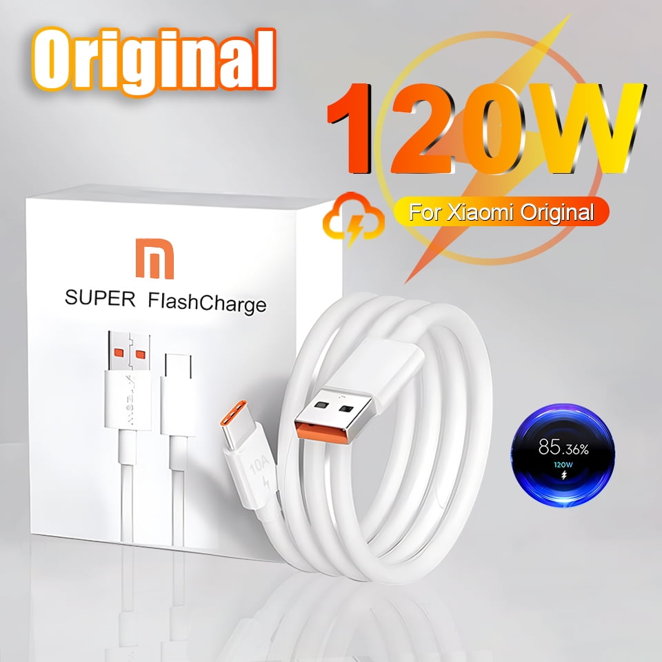 USB Type C Cable 120W 10A Fast Charging For Xiaomi 14 13 12 11 Redmi ...