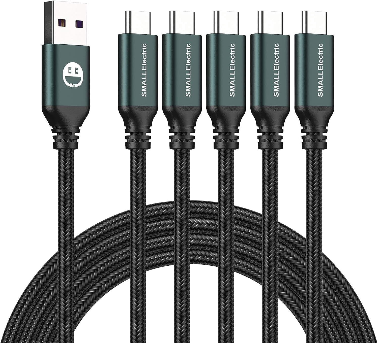 USB Type C Cable 5-Pack 3FT, USB Type A to C Fast Charger Cords for ...