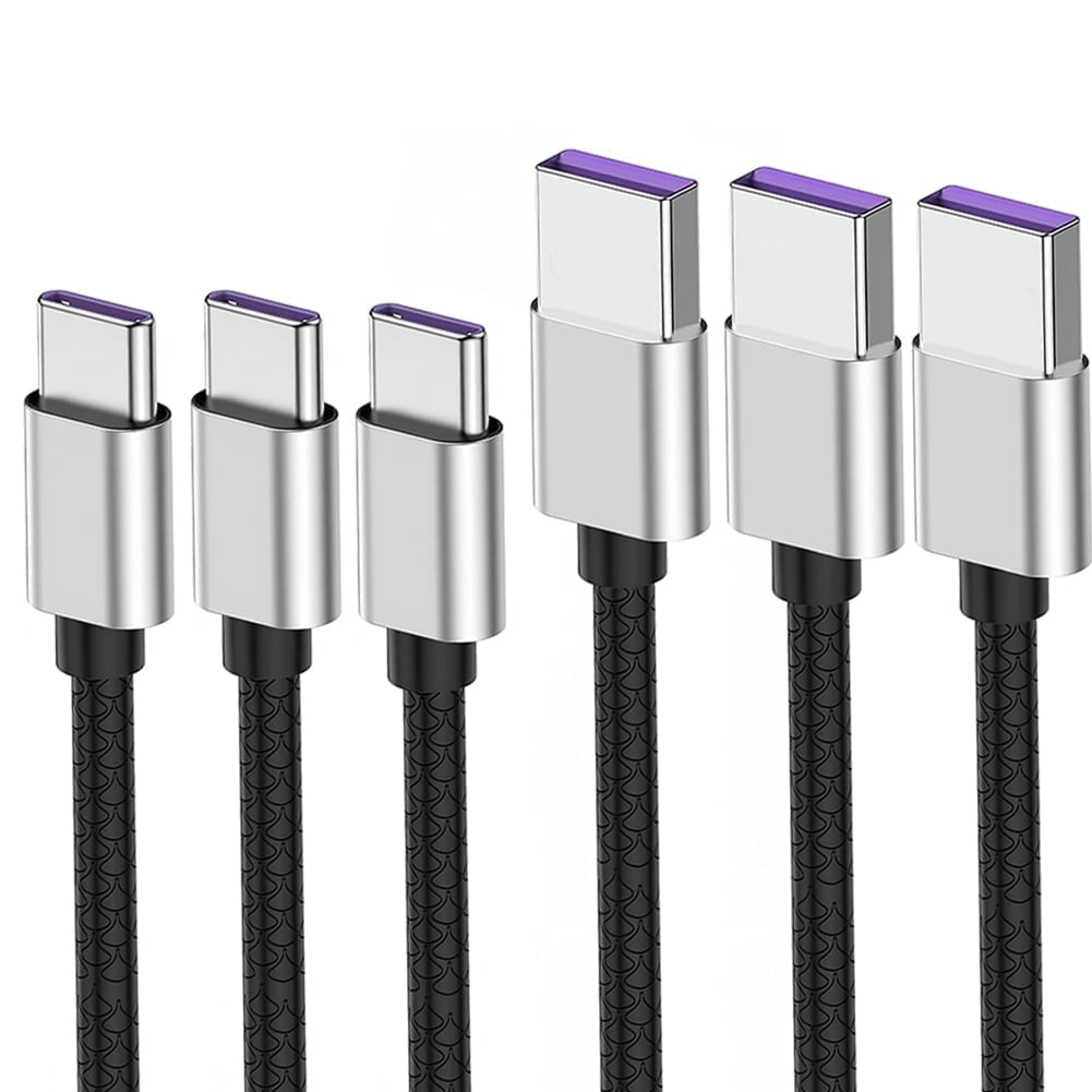 USB Type C Cable 6ft, [3 Pack] USB A to USB-C 6 ft Type C Fast Charger,USBC to USBA Cord for ...