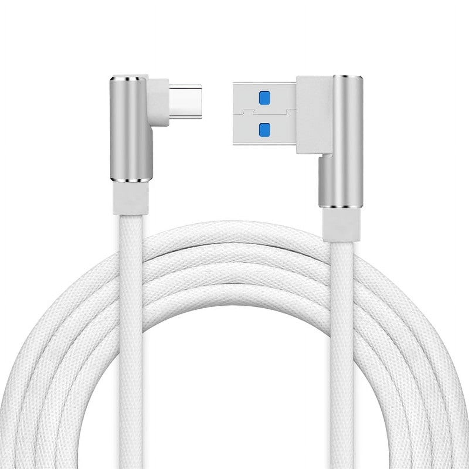 USB Type C Cable, 90 Degree Right Angle Braided Fast Charger USB C ...