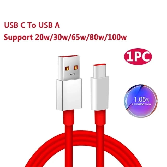 USB Type C Cable C To C Fast Charger Data Wire For Oneplus 80W ...