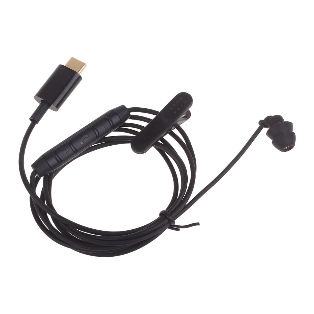 USB Type C Corded Single Side Earphone Headset Line Control Stereo In ...
