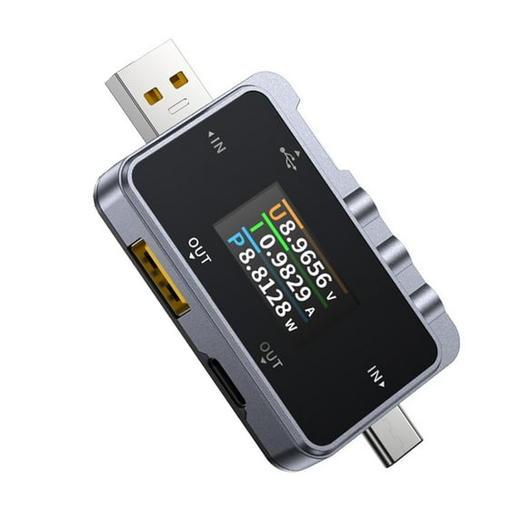 USB/Type C Digital Voltmeter Ammeter USB Tester Voltages And Current ...