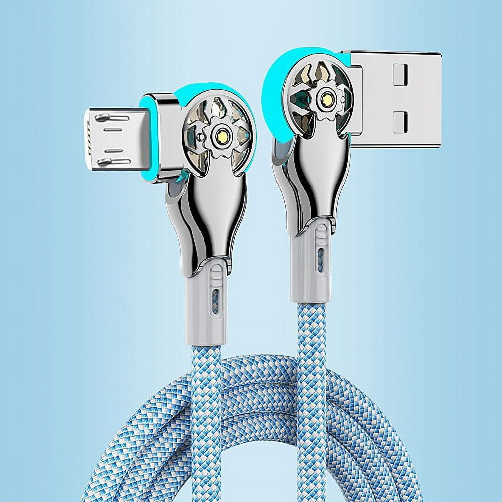 USB Type-C Double Elbow Swivel with Light Nylon Braided Extension Mech ...