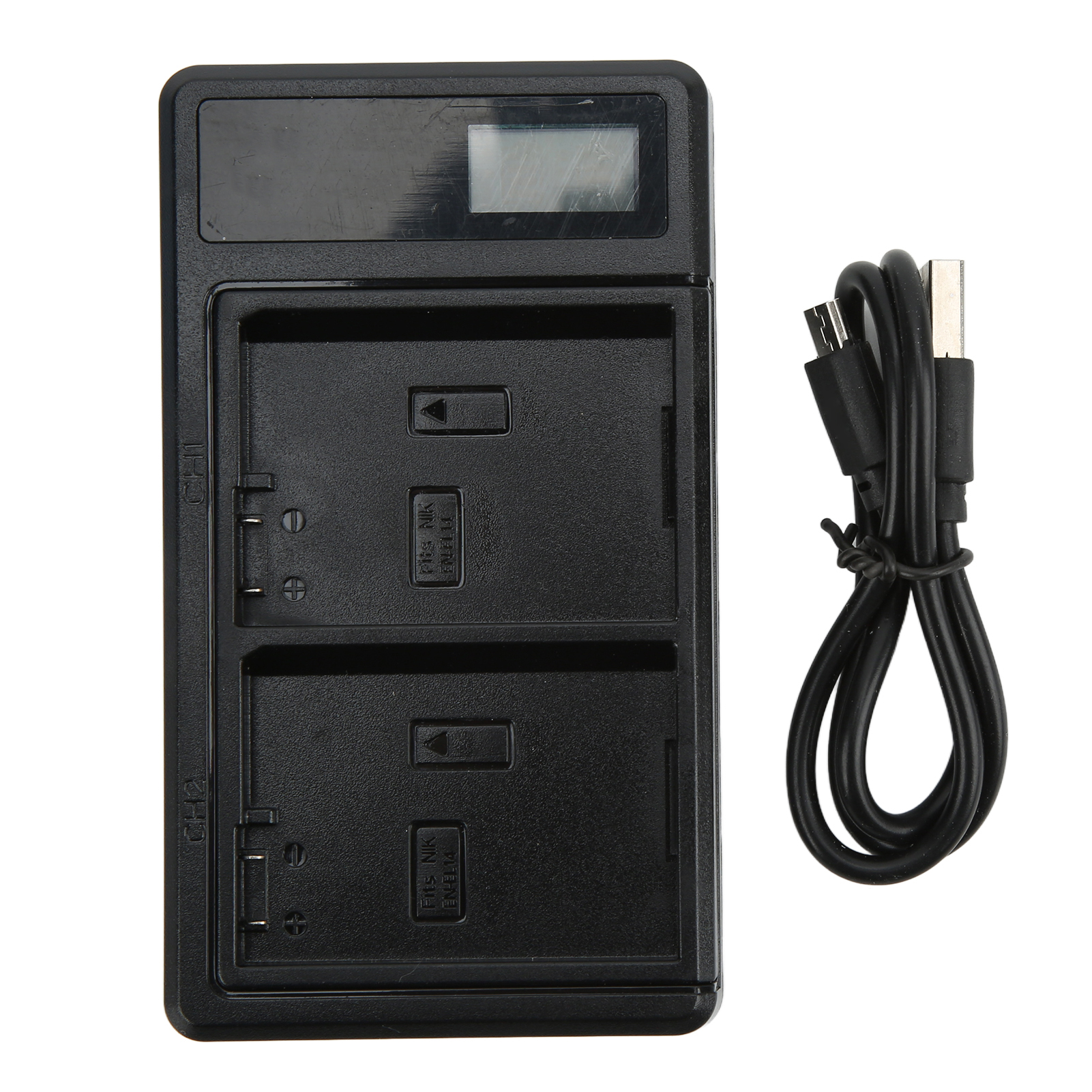 USB Type C Dual Charger for Nikon ENEL14 Batteries, LCD Display, DC 5V ...
