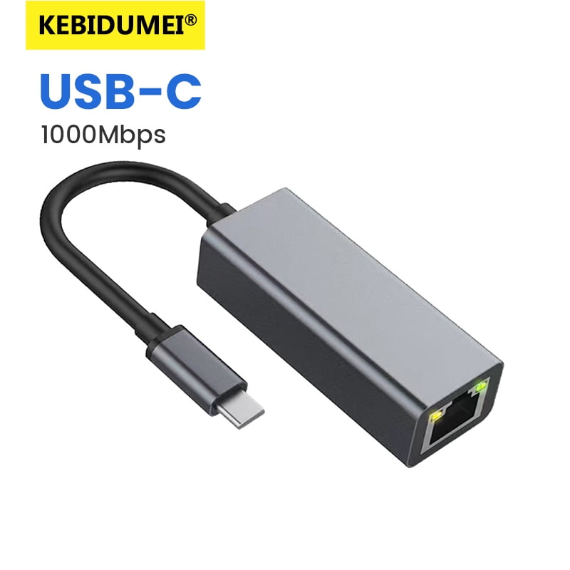 USB Type C Ethernet Adapter 1000Mbps USB 3.0 RJ45 Network Card For MacBook PC Windows XP 7 8 10 ...