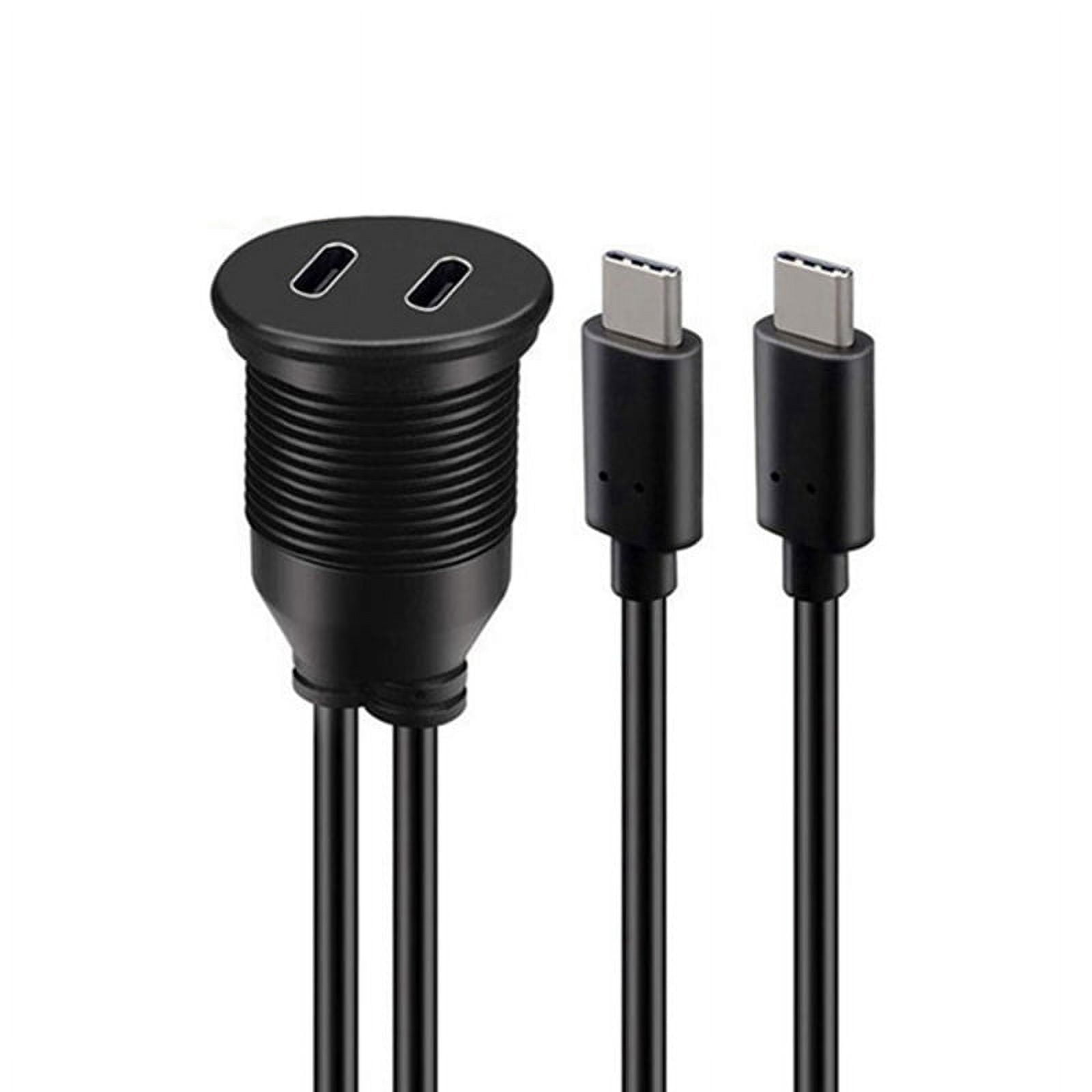 USB Type C Extension Cable 1M Male to Female Dual Port Waterproof Car ...