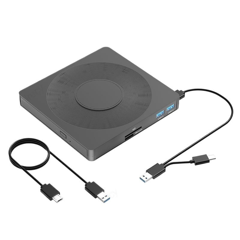 USB Type-C External Optical Drive CD/DVD RW Burner Writer with TF SD ...
