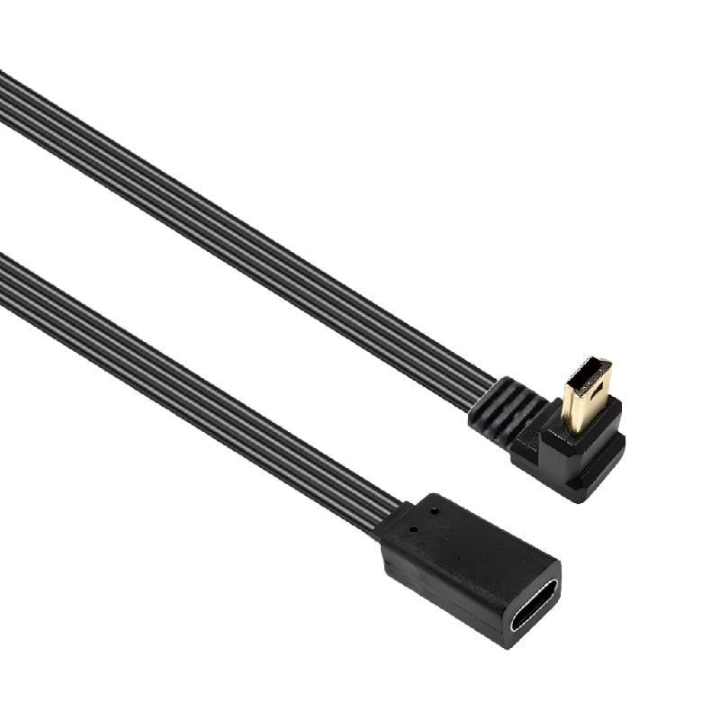 USB Type C Female to Mini USB Male Cord Wire For Cameras And Gaming ...