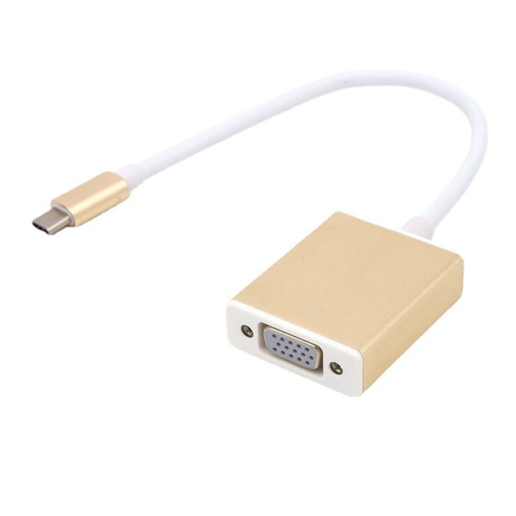 USB Type C Female to VGA Female Adapter Cable Connection Wire Cord for ...