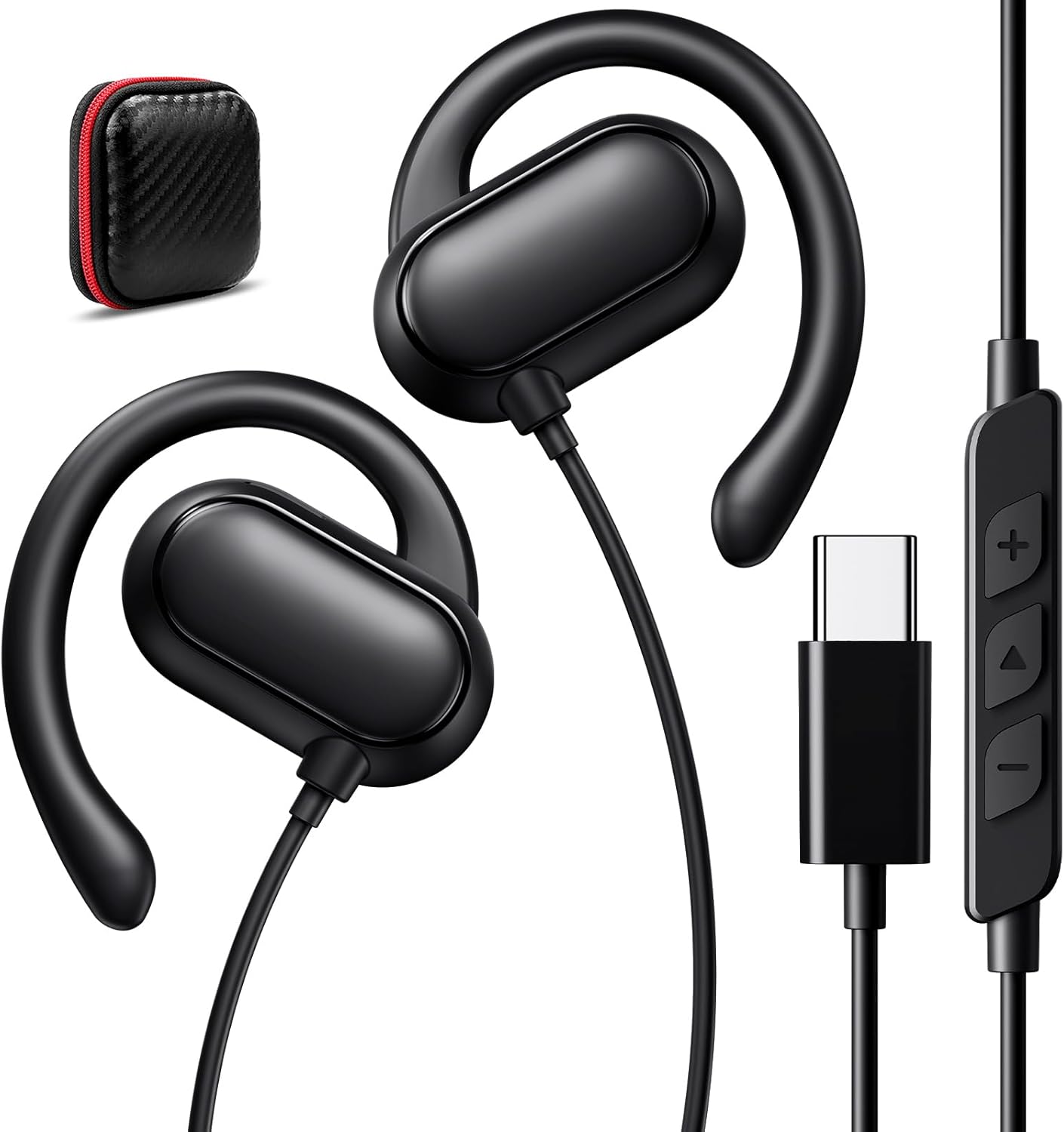 USB Type C Headphones Wired Over Ear Buds for Apple iPhone Air 17 16 15 ...
