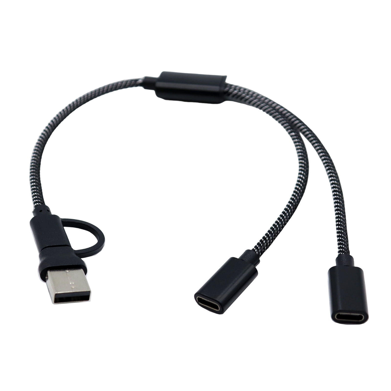 USB + Type C Male to 2/3 Type C Female Cable Adapters USB Otgs Splitter ...