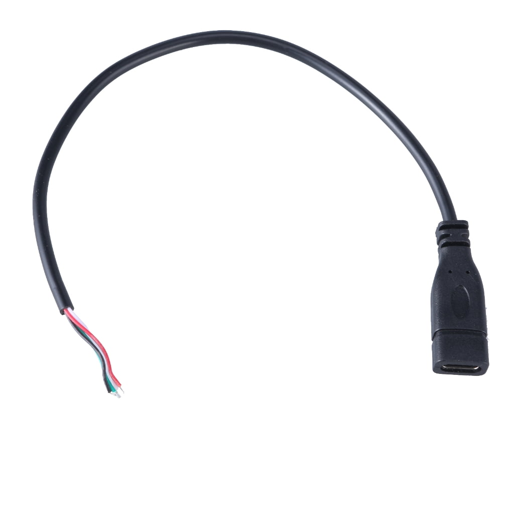 USB Type C Pigtail Cable Extension Power Cord Type C Female to 4Pin ...