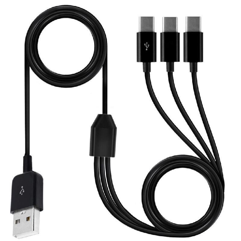 USB Type C Splitter Charging Cable,3 in 1 Multi Charging Cable USB A to ...