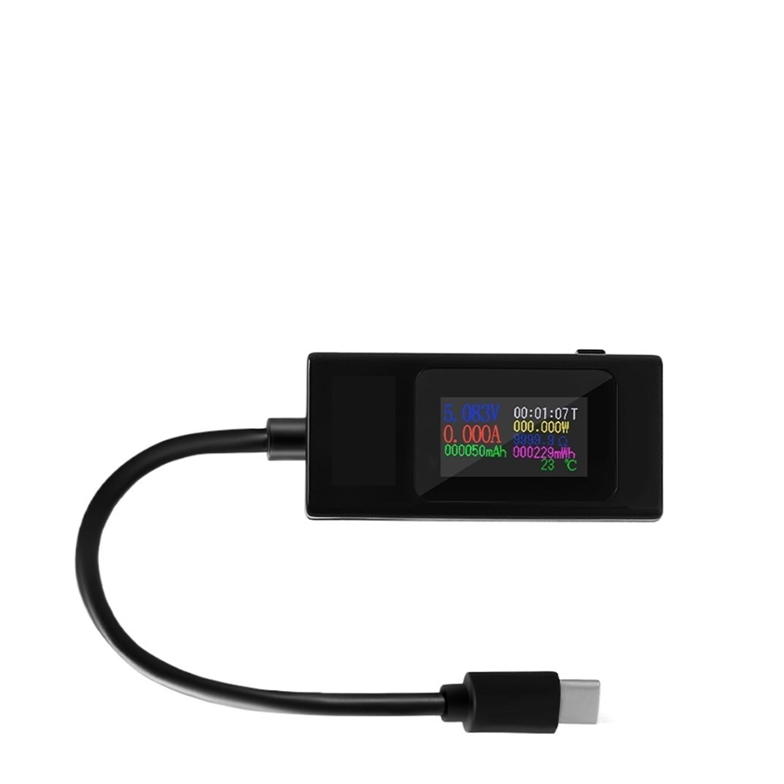 USB/Type-C Tester DC4-30V Voltage Meter Timing Ammeter Digital Monitor ...