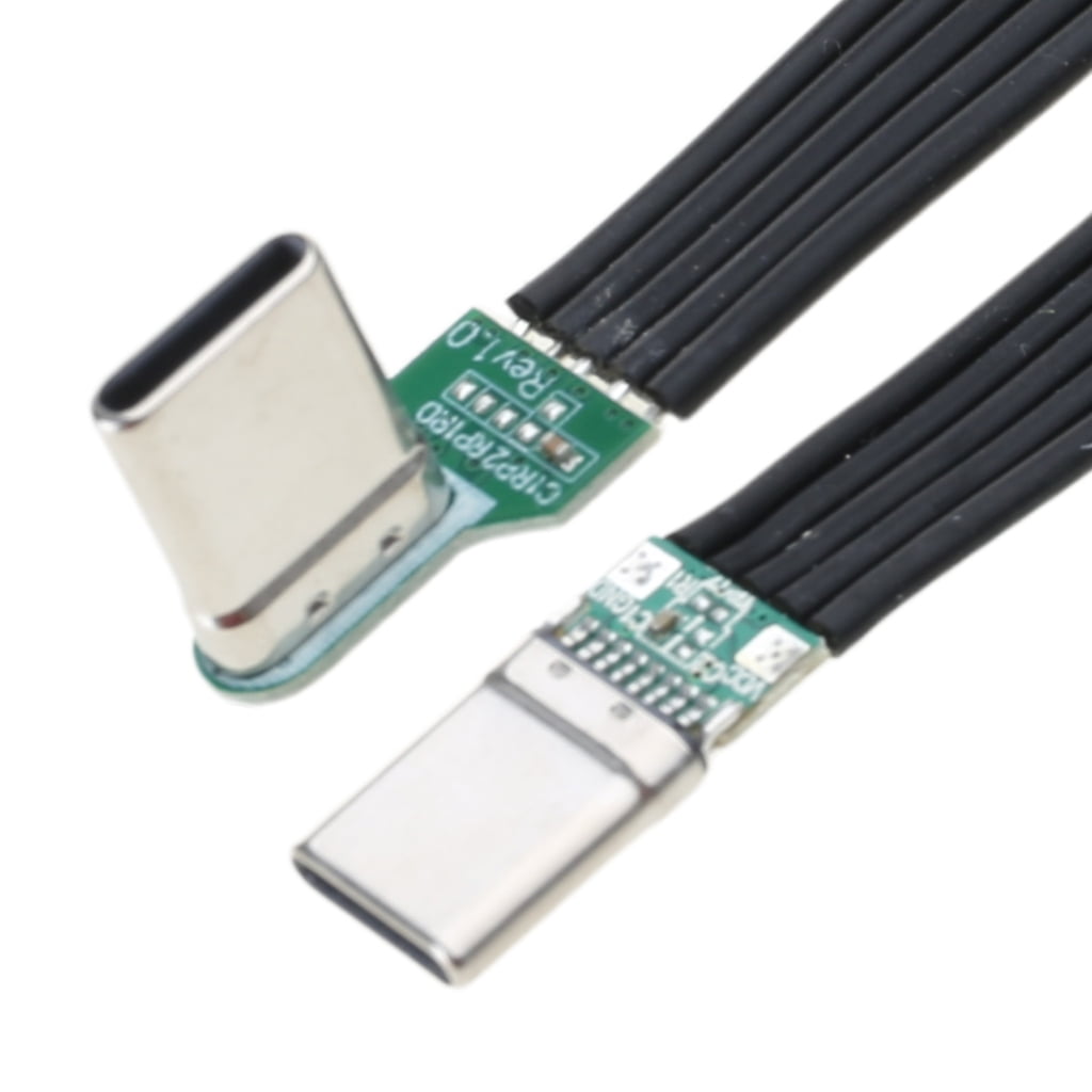 USB Type C To C Angled Flat Silicone Soft Cable For Smartphons Cameras ...