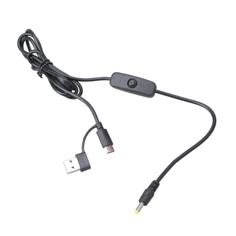 USB Type C To DC4.0x1.7mm 5V Charging Cable With Switch For Router ...
