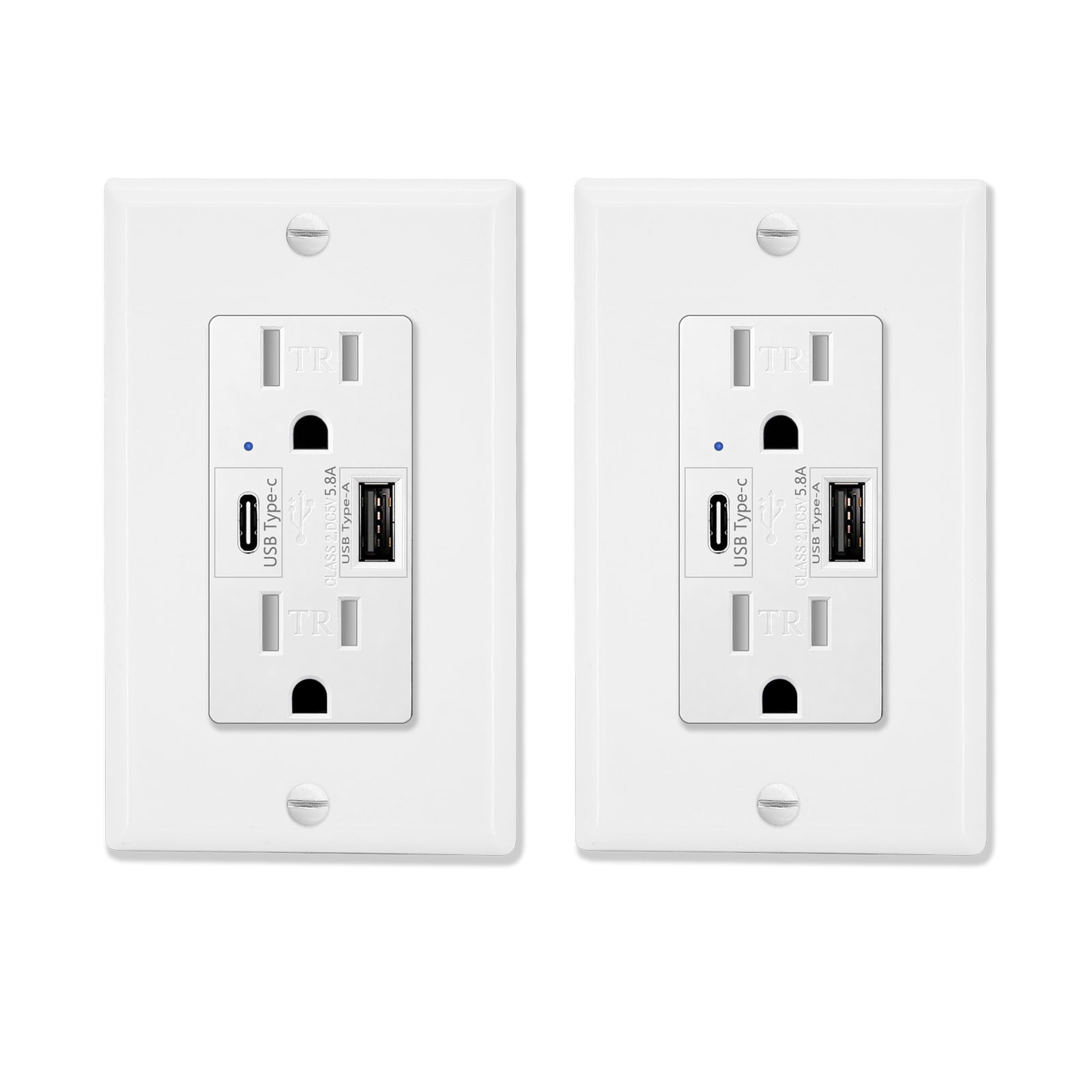USB Type C Wall Outlet, ‎GREENCYCLE Dual High Speed Duplex Receptacle ...