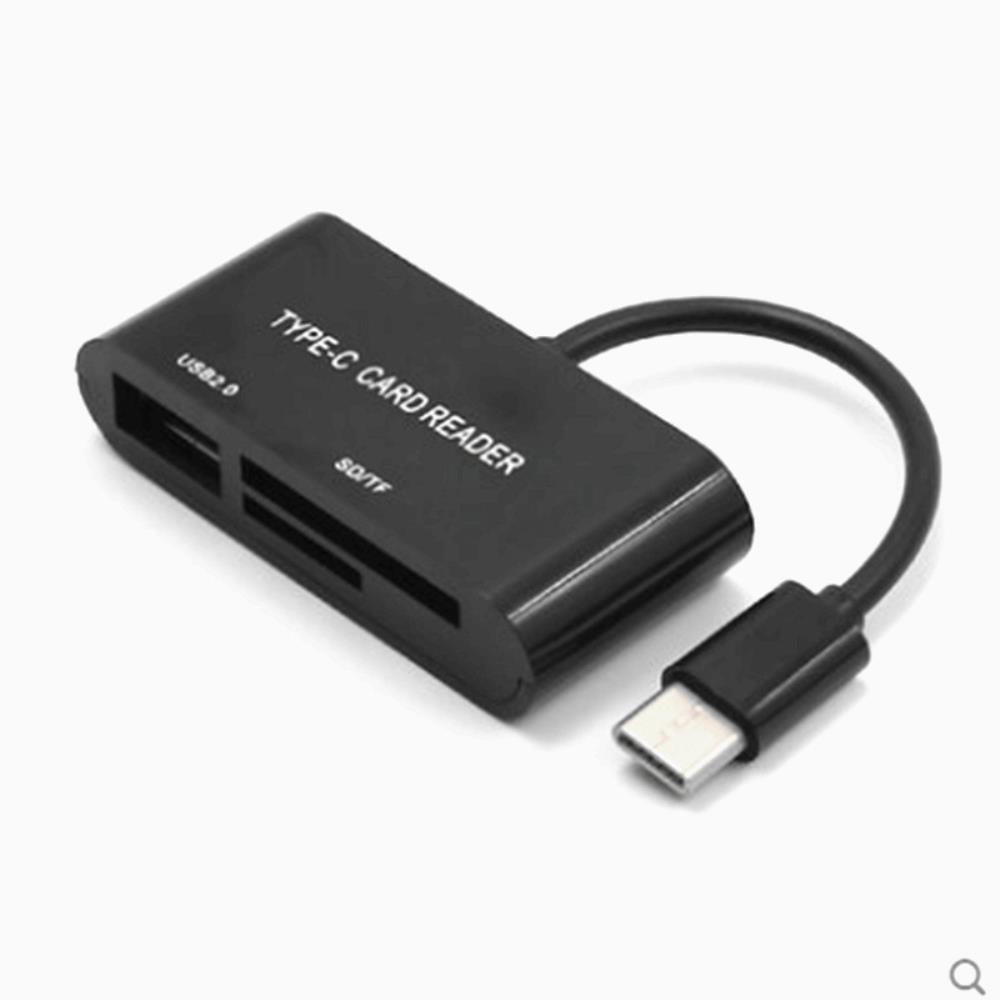 USB Type-C card reader SD TF with USB female three-in-one with cable ...