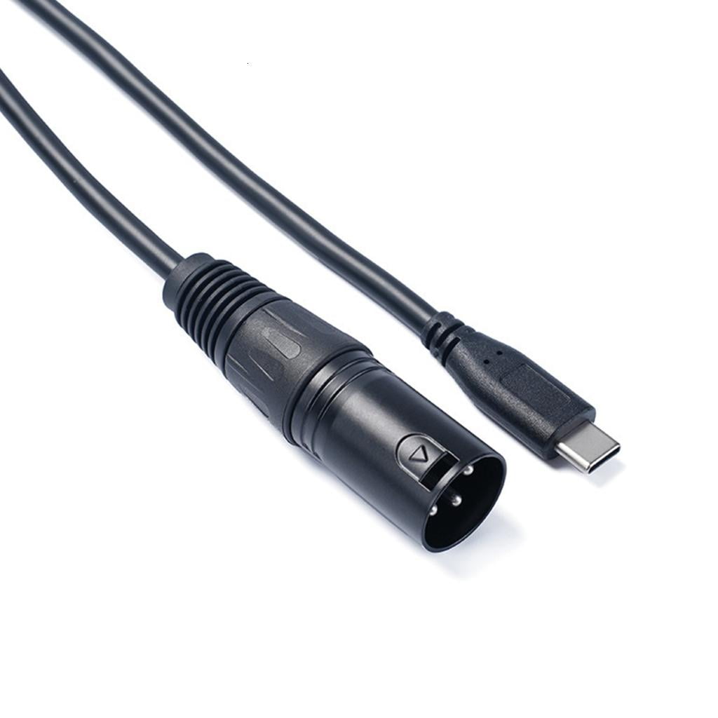 USB Type C to 3Pin XLRs Male Female Connectors Microphones Cable ...