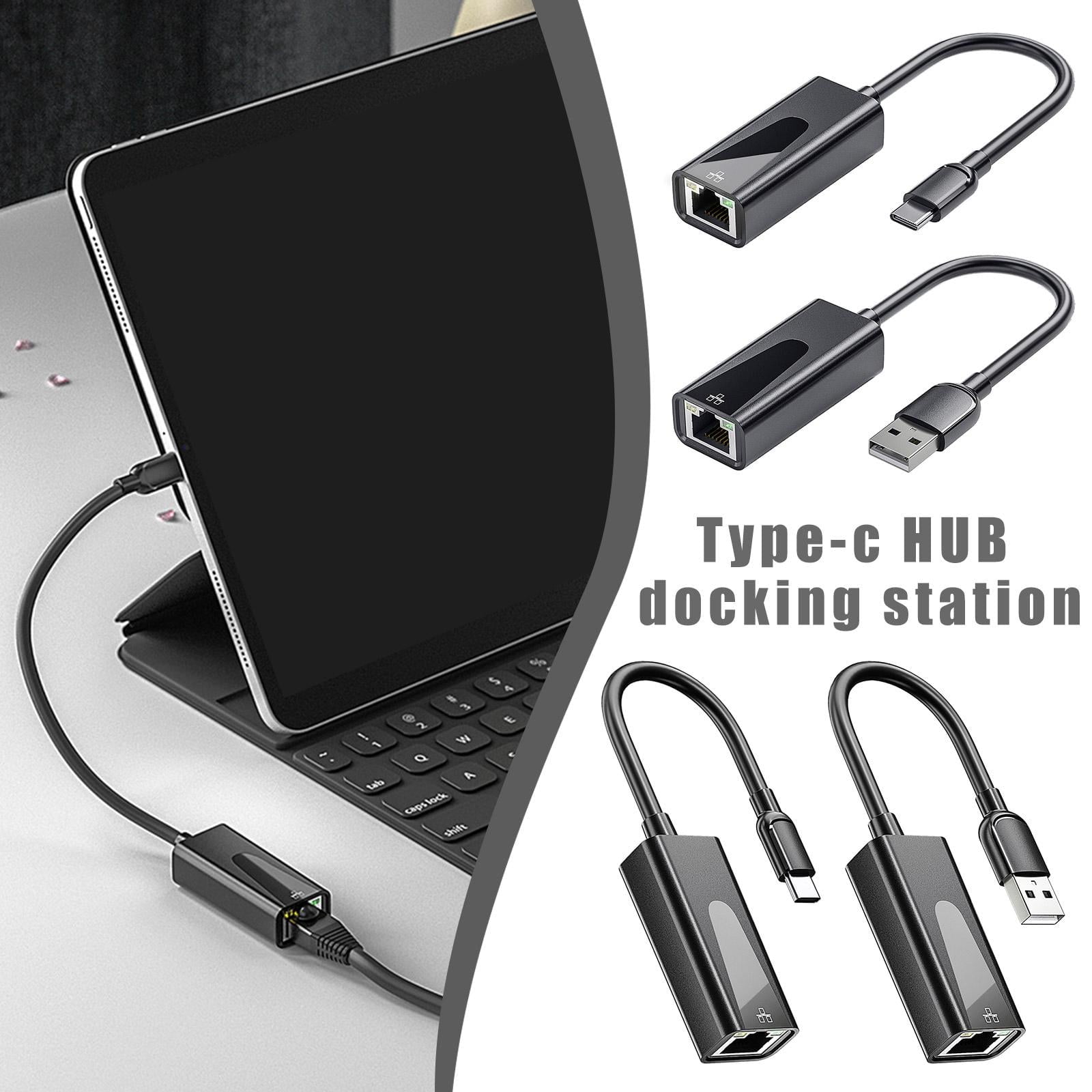 USB Type C to RJ45 Gigabit LAN Network Adapter - Walmart.com