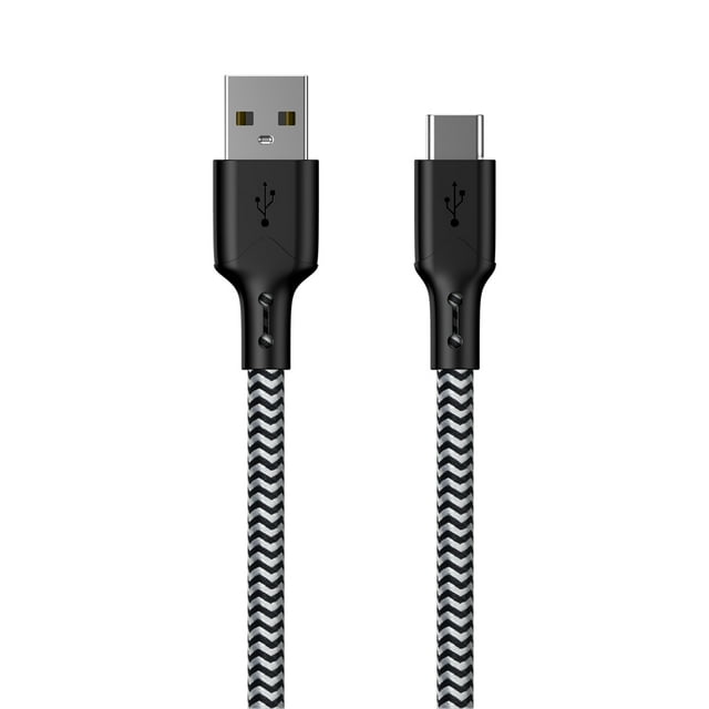 USB Type-a to C 10 feet Charging and Data Braided Cable for Android ...