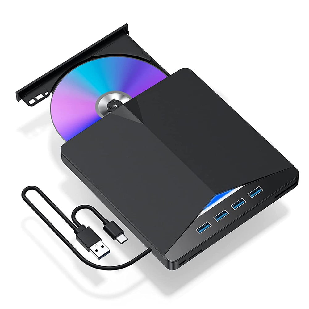 USB Type-c External DVD RW CD Drive Burner Reader Player Optical Drive ...