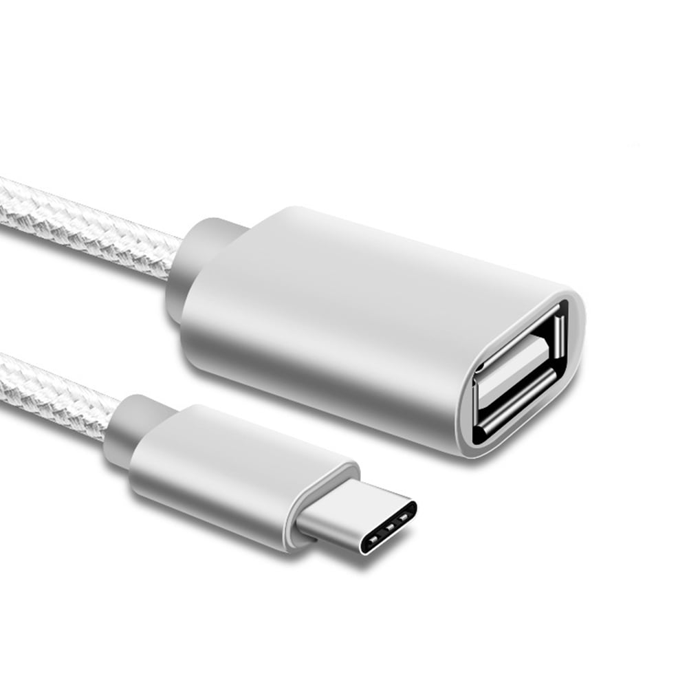 USB Type- to USB 2.0 Female Adapter Cable Converter 0.6ft USB- Male to ...