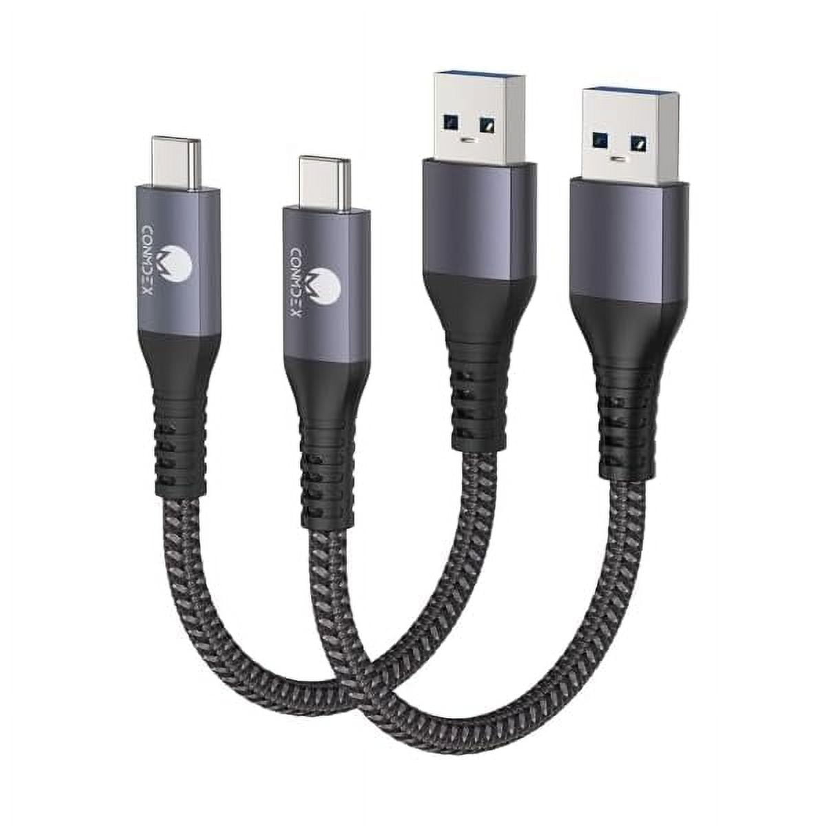 USB A to USB C 10Gbps (1ft, 2-Pack) USB 3.1 Gen 2 Short Data Transfer ...