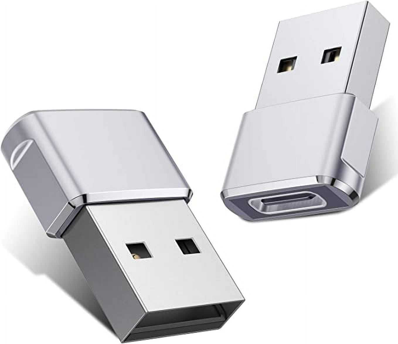 USB to USB C Adapter 2 Pack,USB C Female to A Male Charger Type C ...