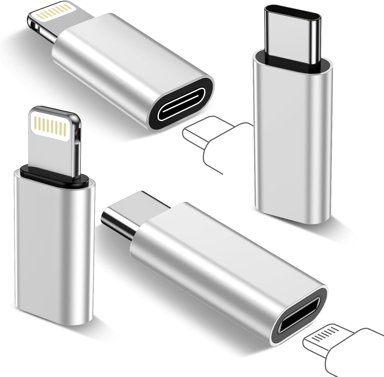 USB to USB C Adapter,Type-C Female to A Male Car Charger OTG Converter ...