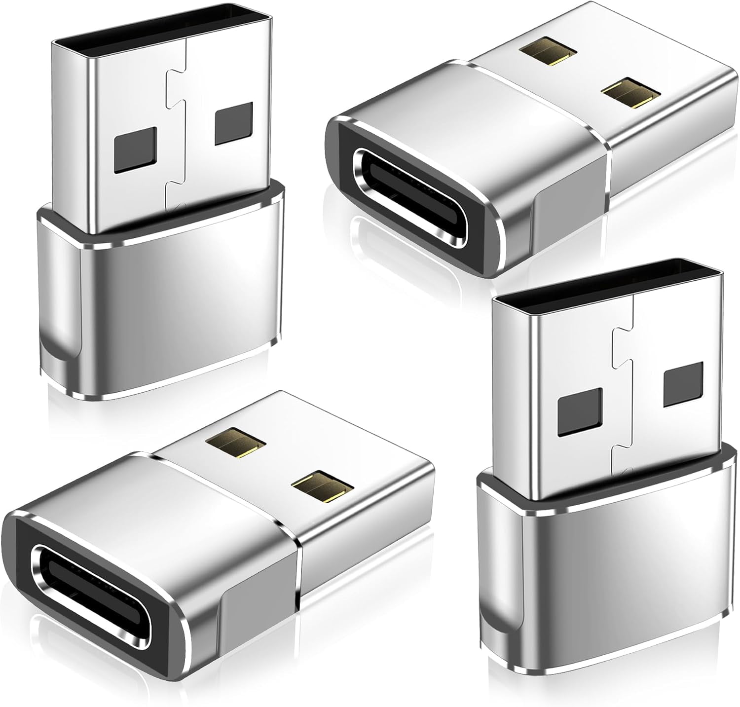 𝟒𝐏𝐚𝐜𝐤 𝐔𝐩𝐠𝐫𝐚𝐝𝐞𝐝 USB to USB C Adapter,Type-C Female to A Male Car Charger ...
