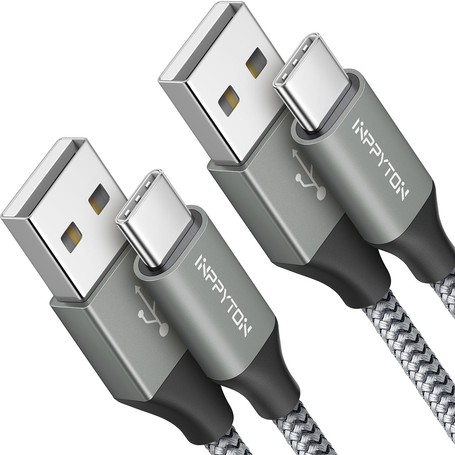 USB to USB C Cable 3Ft, 2-Pack USB A to Type C Charger Cord Nylon ...