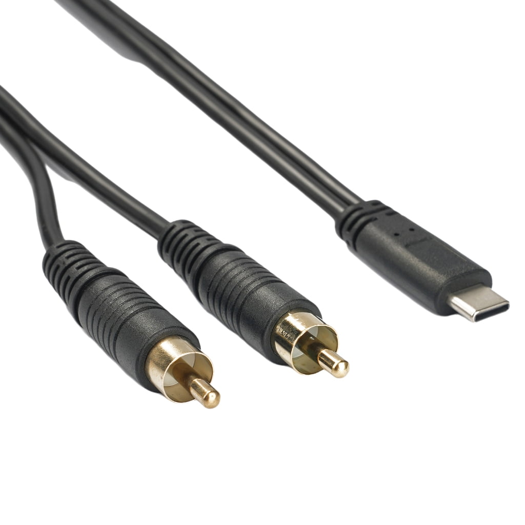 USB/USB C to 2RCA Sound Cable 2RCA Cable Type C to Male 2RCA to USB C ...
